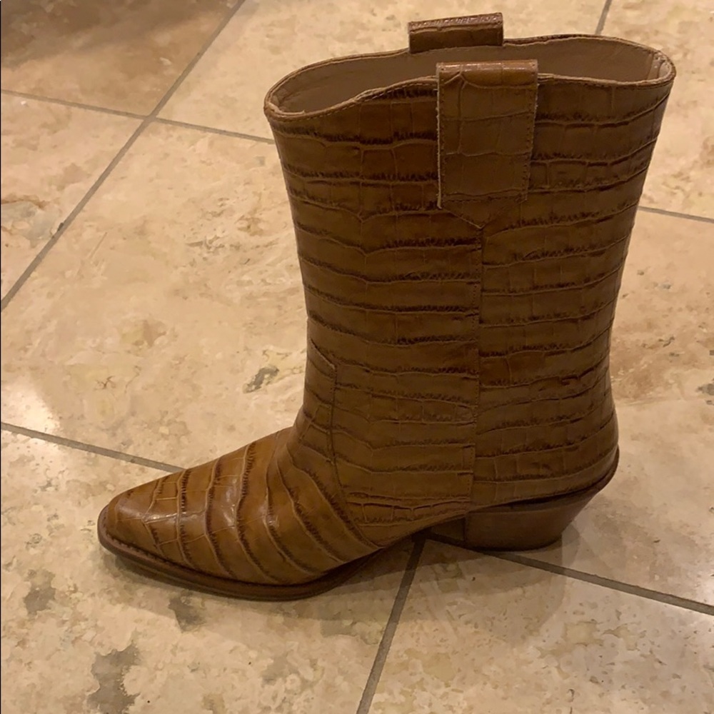 L’intervalle Westy Tan Croco Boots - Gem